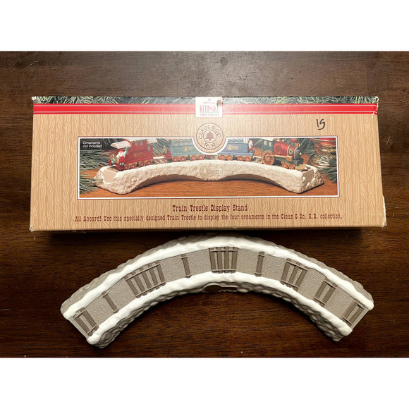 Hallmark | Holiday | 991 Hallmark Keepsake Clause Co Rr Train Trestle ...